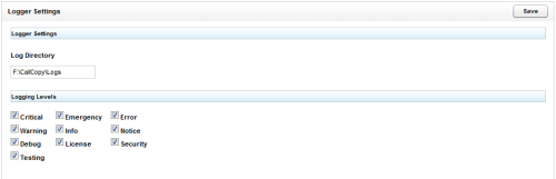 Logger Service Settings